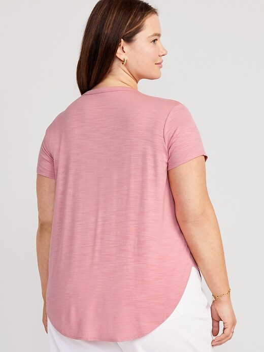 Luxe Voop-Neck Tunic T-Shirt | Old Navy