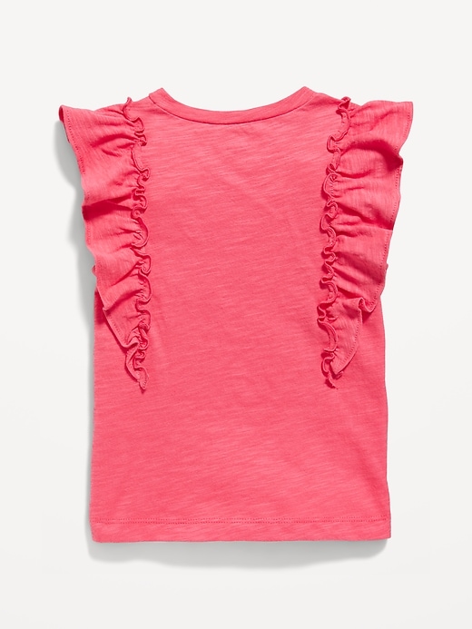 Ruffle-Sleeve Slub-Knit Top for Toddler Girls | Old Navy