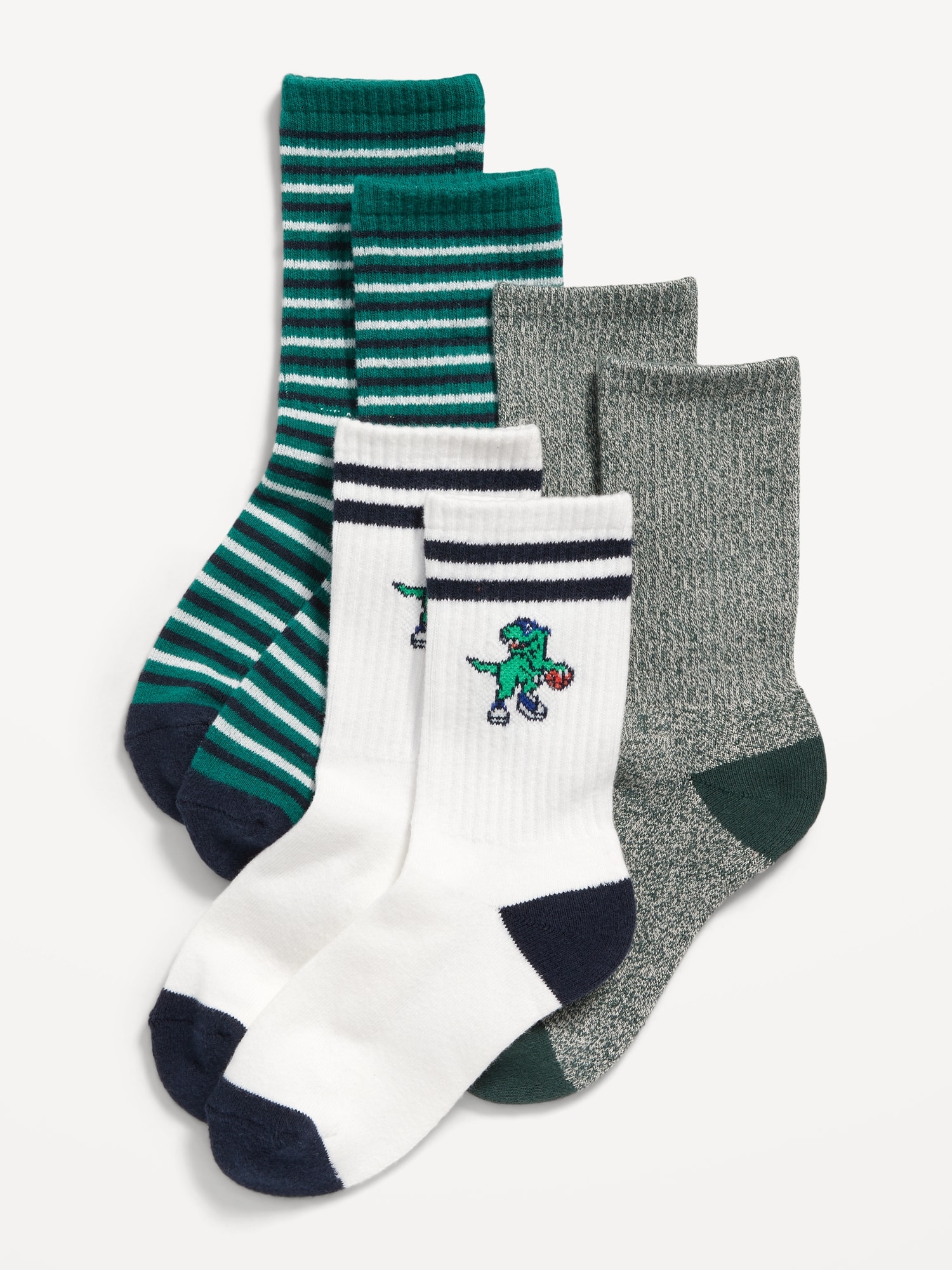 Gender-Neutral Printed Crew Socks 3-Pack for Kids | Old Navy