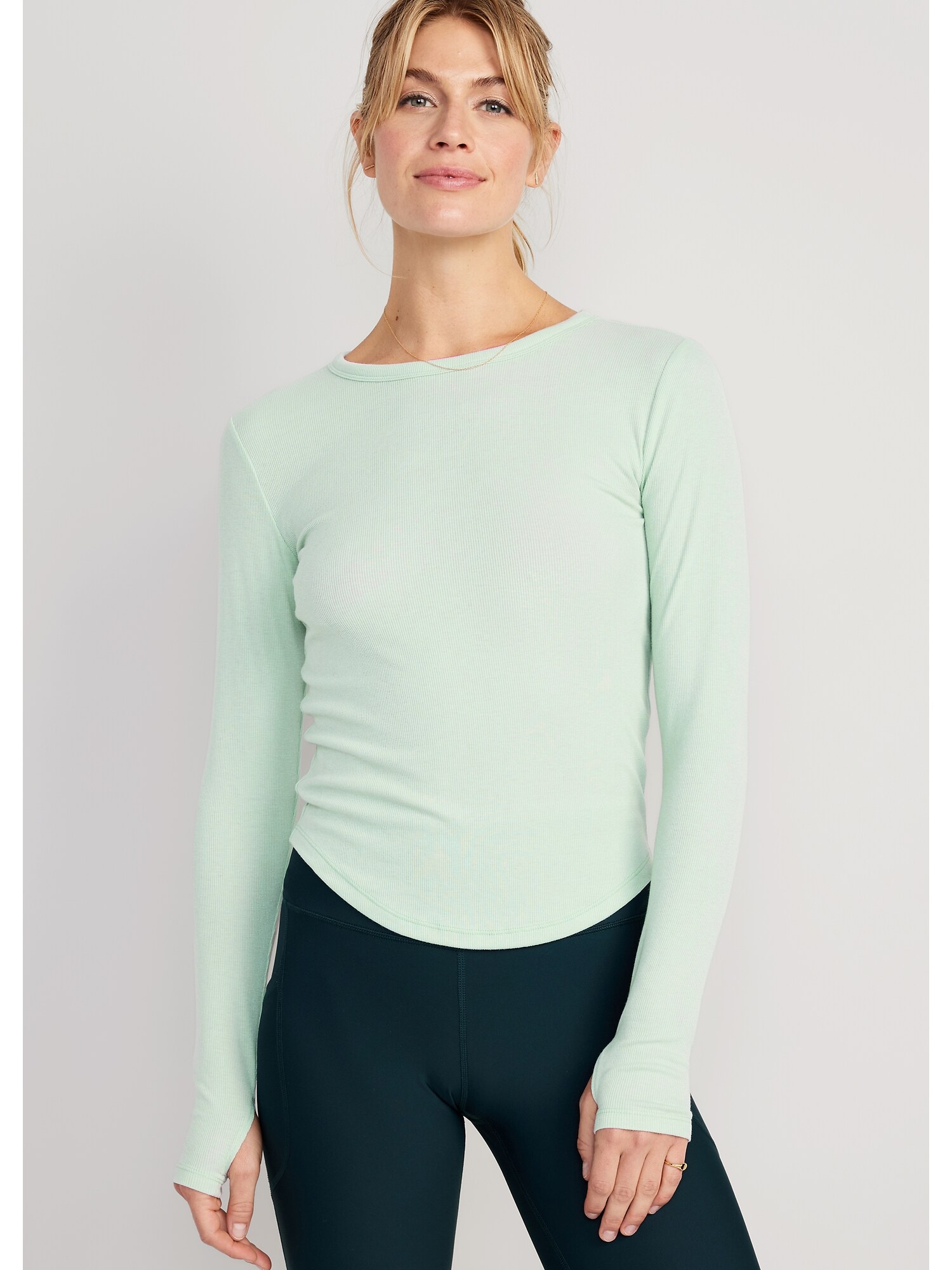 UltraLite Fitted Rib-Knit Top | Old Navy