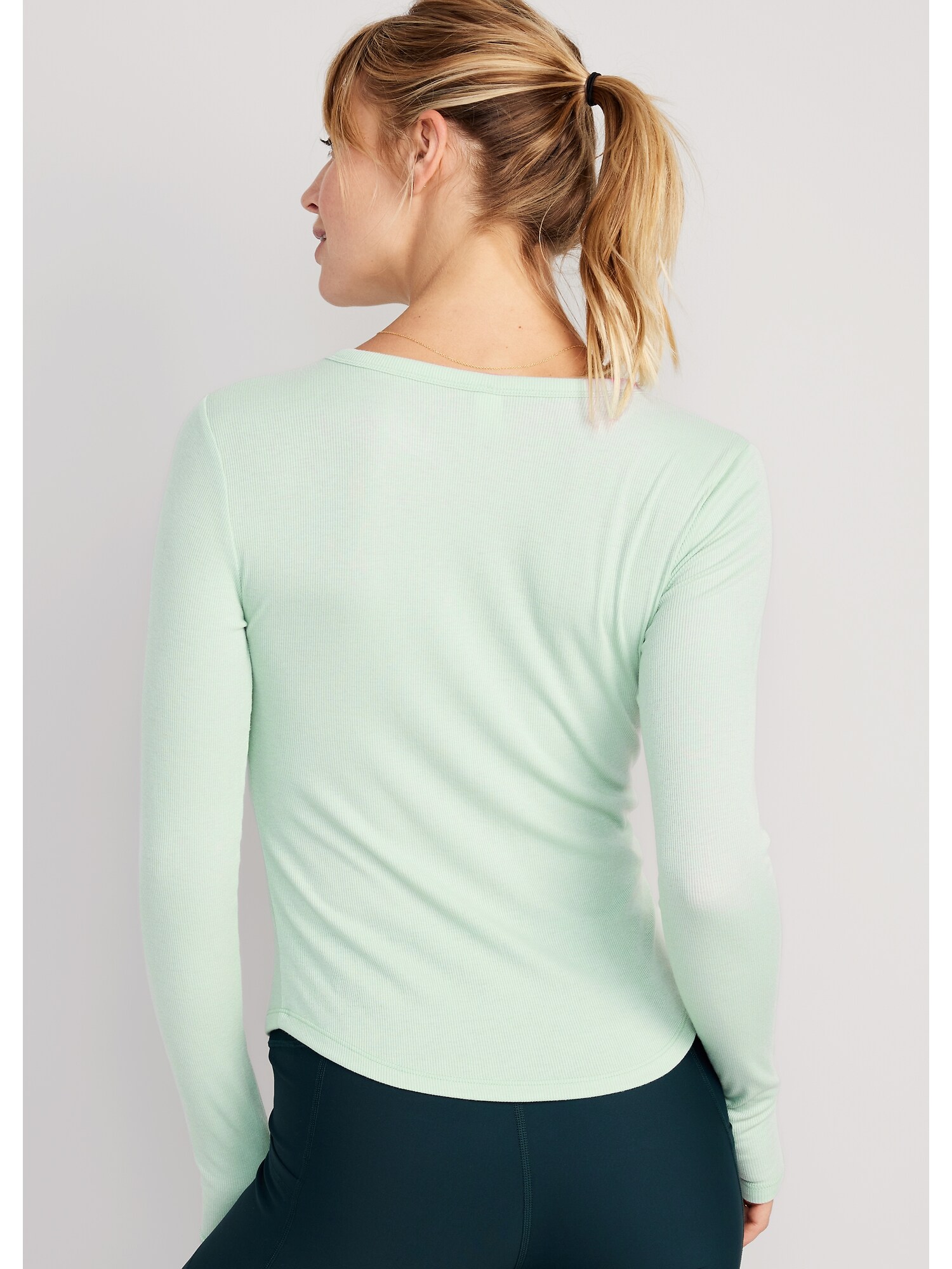 UltraLite Fitted Rib-Knit Top | Old Navy