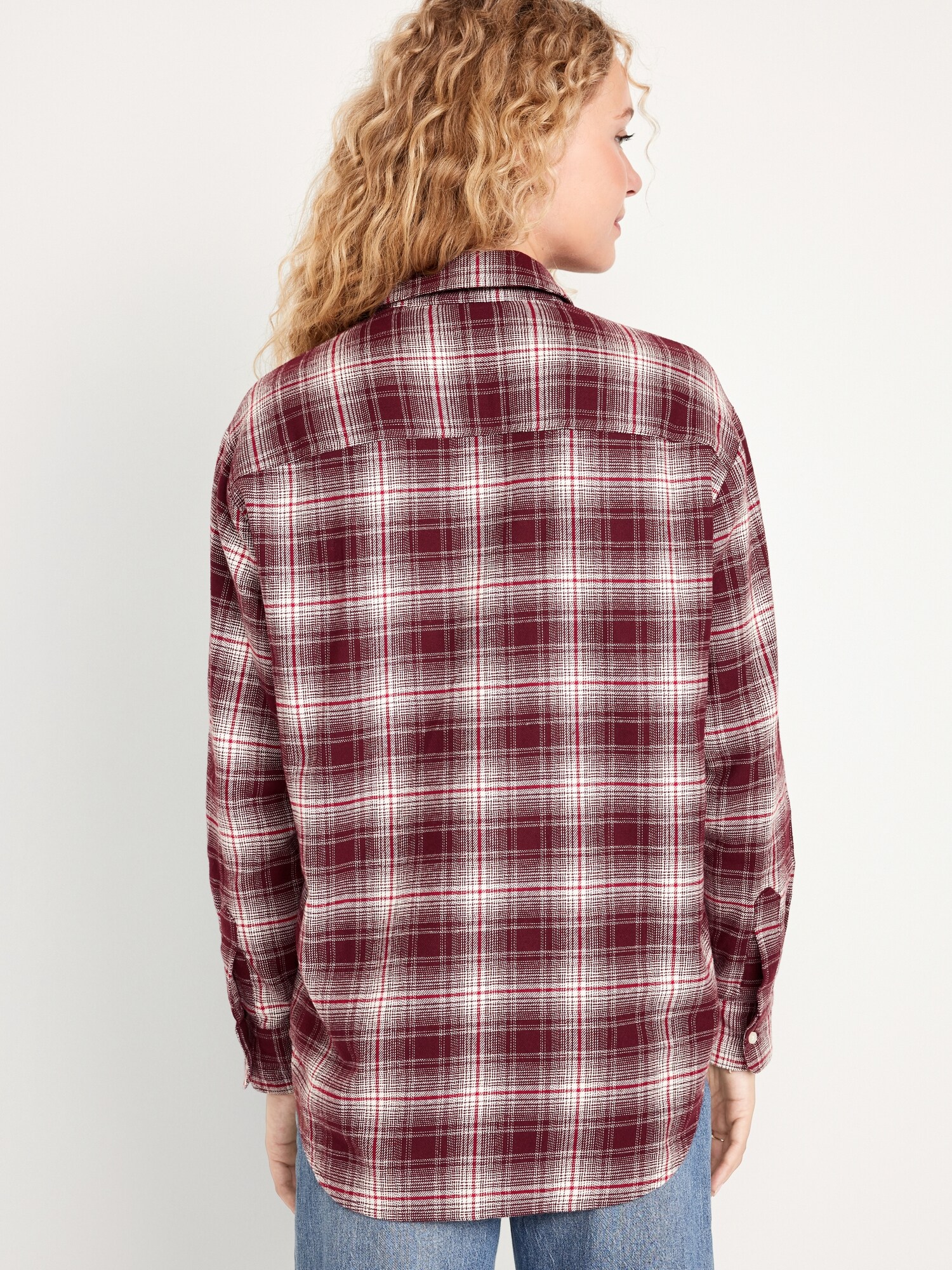 Loose Flannel Boyfriend Shirt | Old Navy