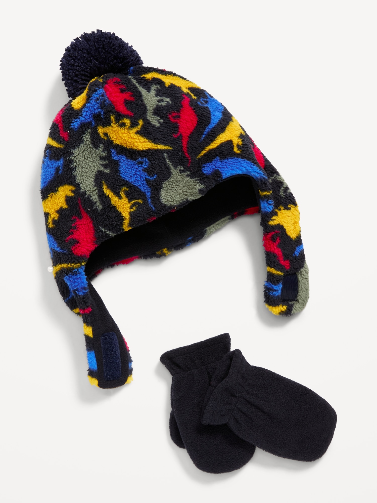 Printed Sherpa Trapper Hat & Mittens for Toddler & Baby | Old Navy