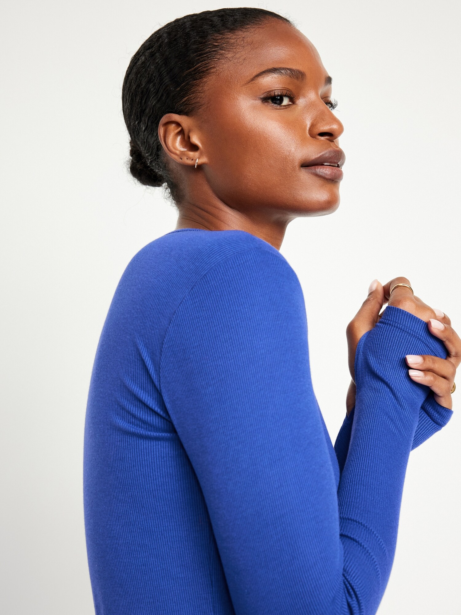 UltraLite Fitted Rib-Knit Top | Old Navy