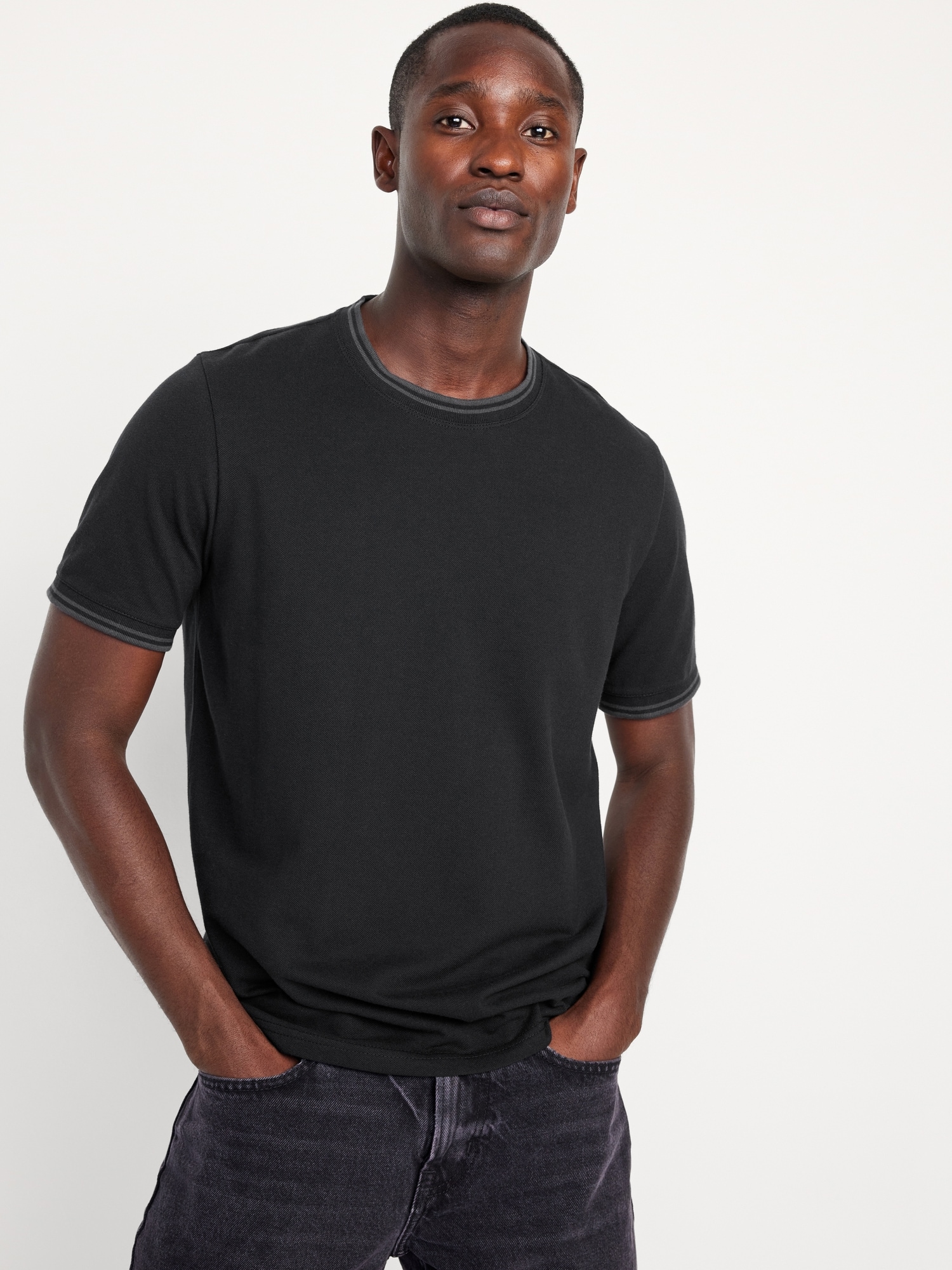 T-shirt en piqué texturé pour Homme | Old Navy