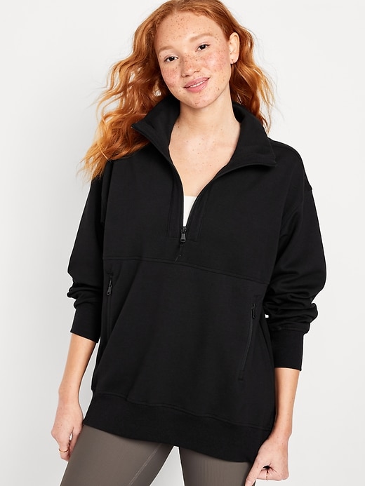 Dynamic Fleece Oversized Half Zip Tunic | Old Navy