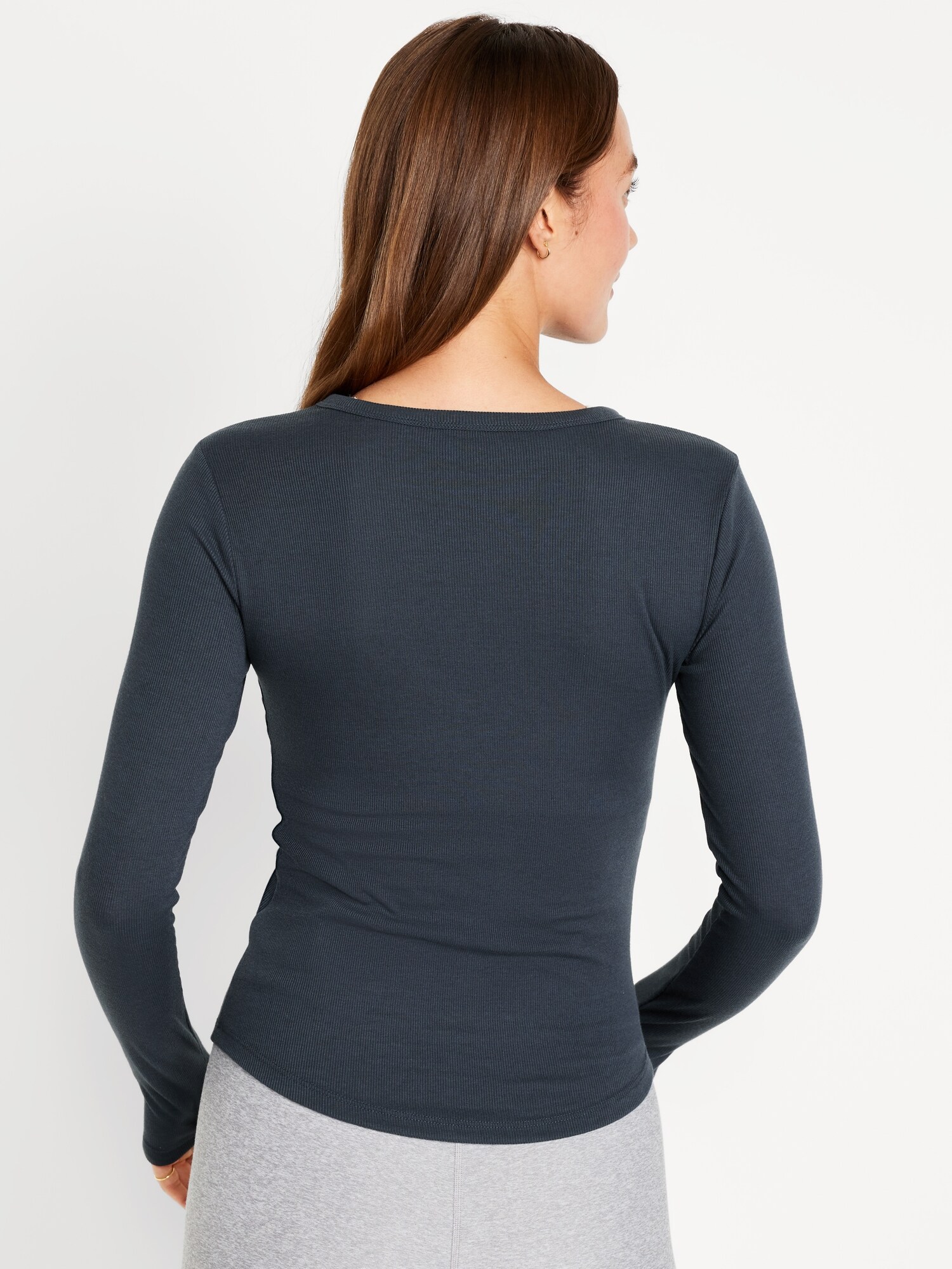 UltraLite Fitted Rib-Knit Top | Old Navy