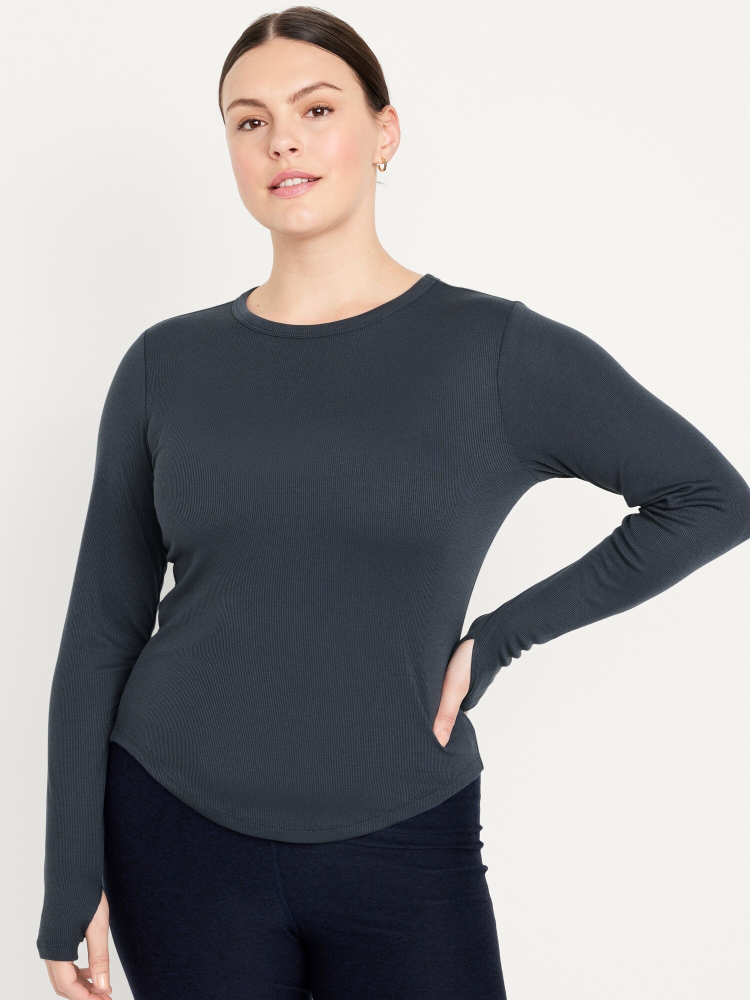 UltraLite Fitted Rib-Knit Top | Old Navy