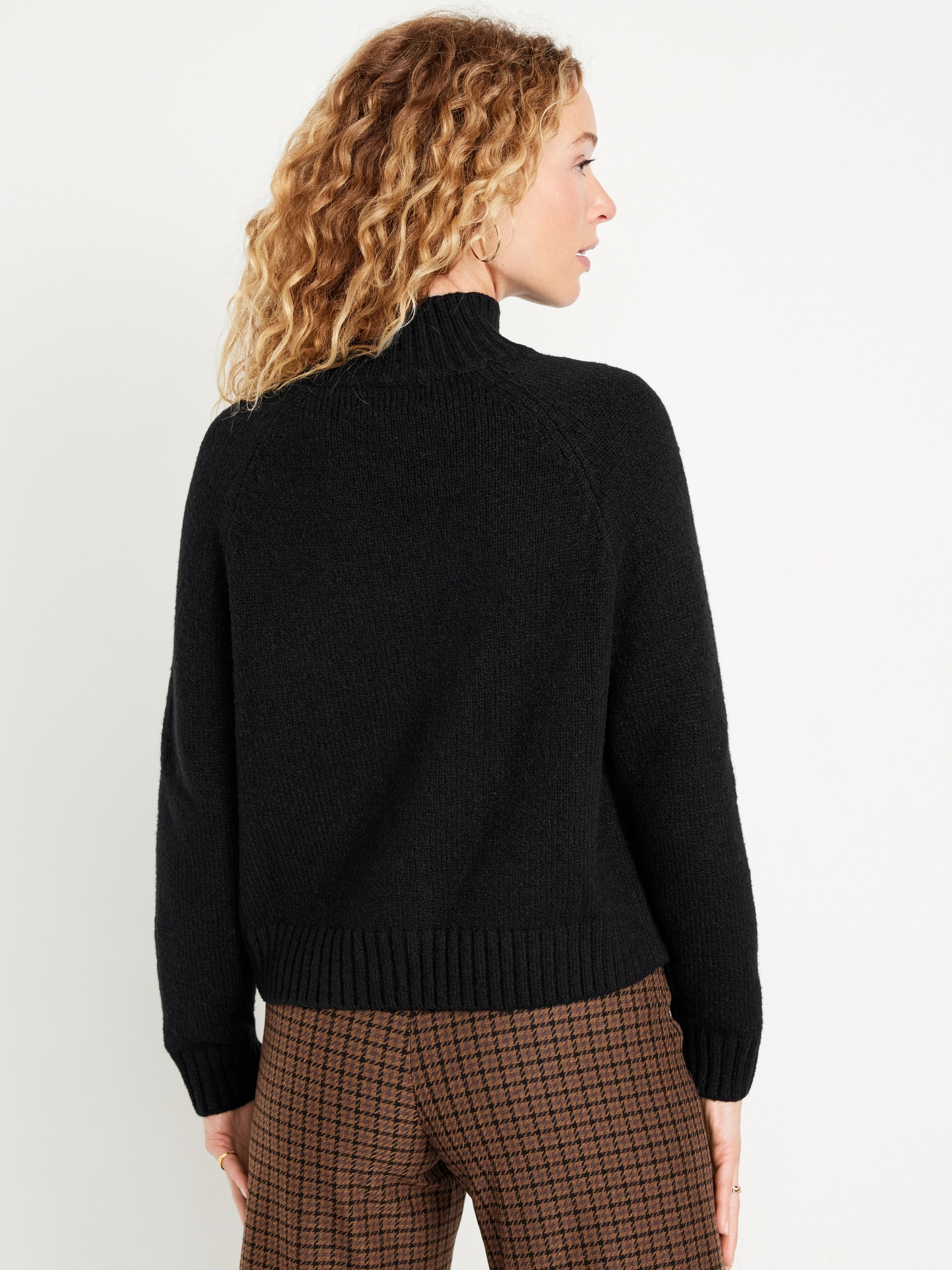 Mock-Neck Crop Sweater | Old Navy