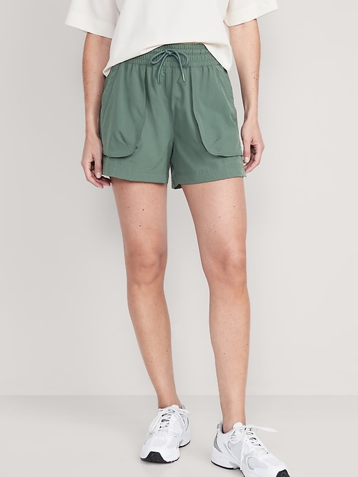 High-Waisted StretchTech Shorts -- 4-inch inseam | Old Navy