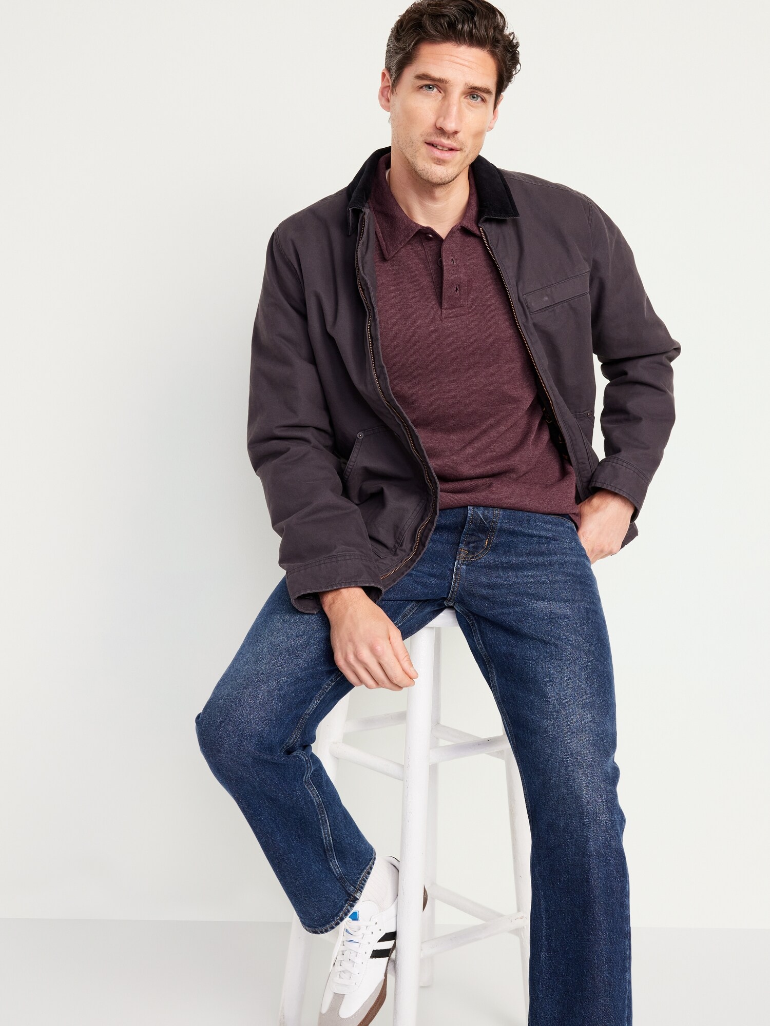 French Rib Polo Sweater | Old Navy