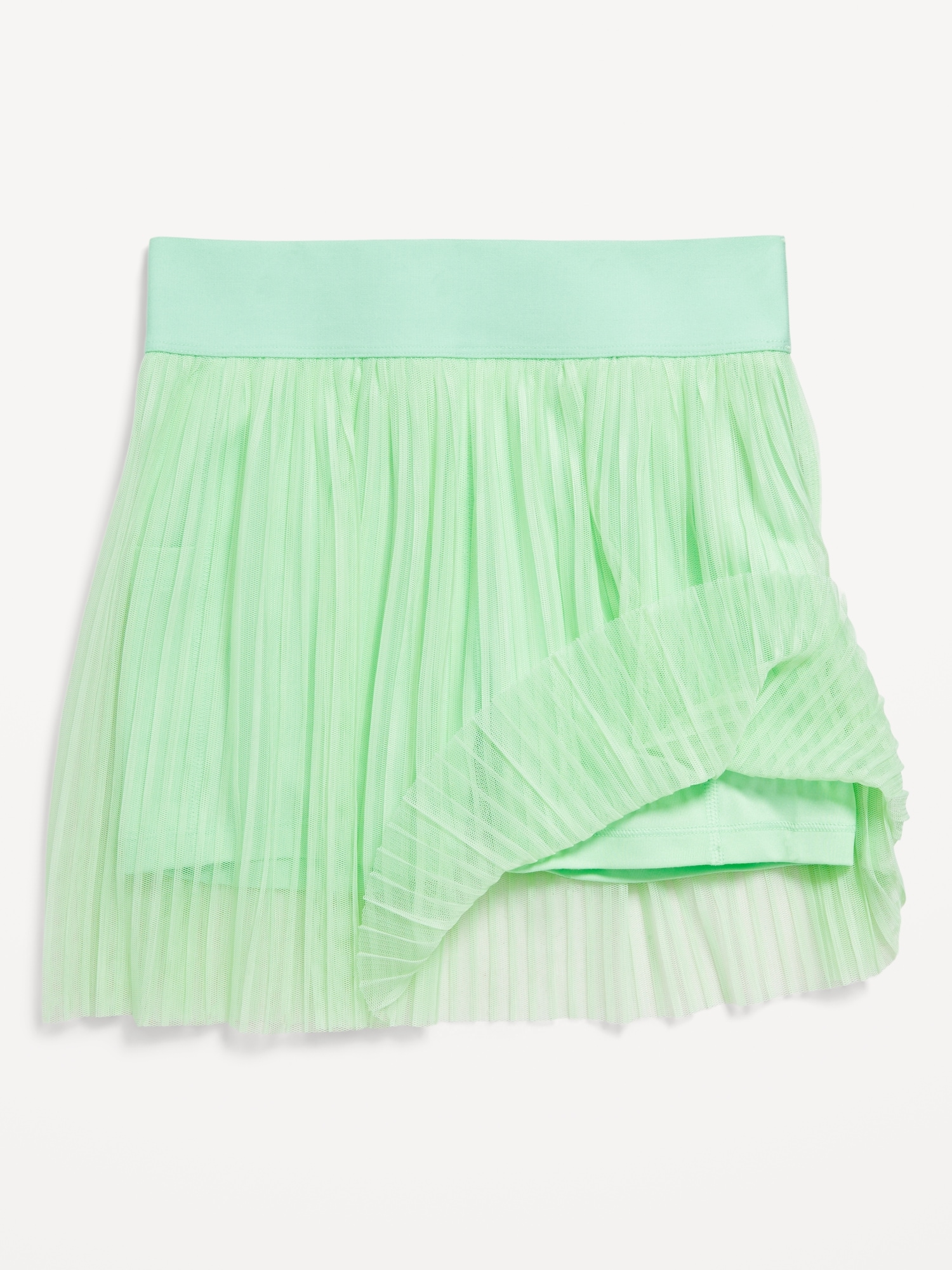 High-Waisted Mesh-Pleated Performance Skort for Girls | Old Navy
