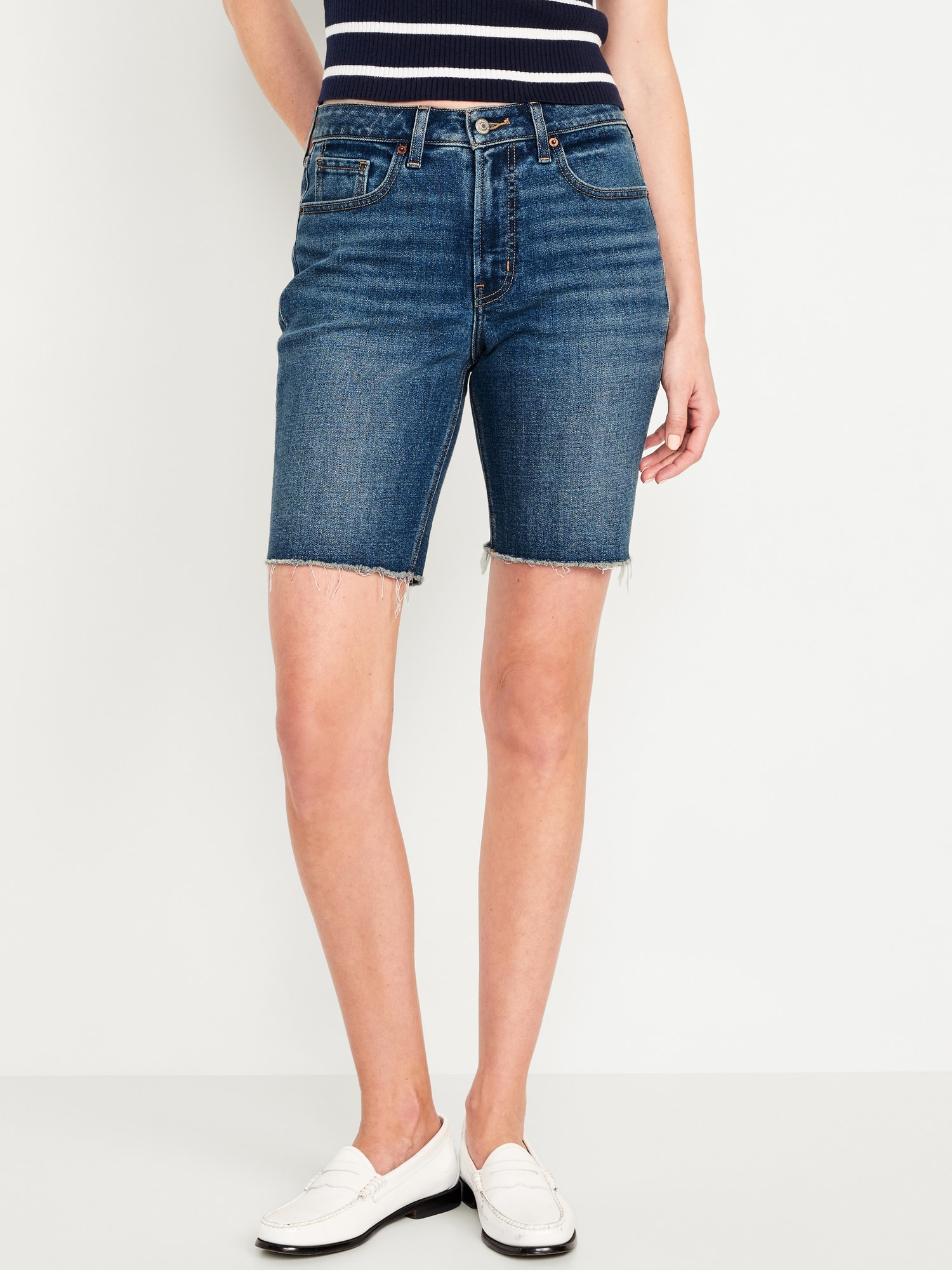 Short OG en denim à taille haute, entrejambe de 23 cm | Old Navy