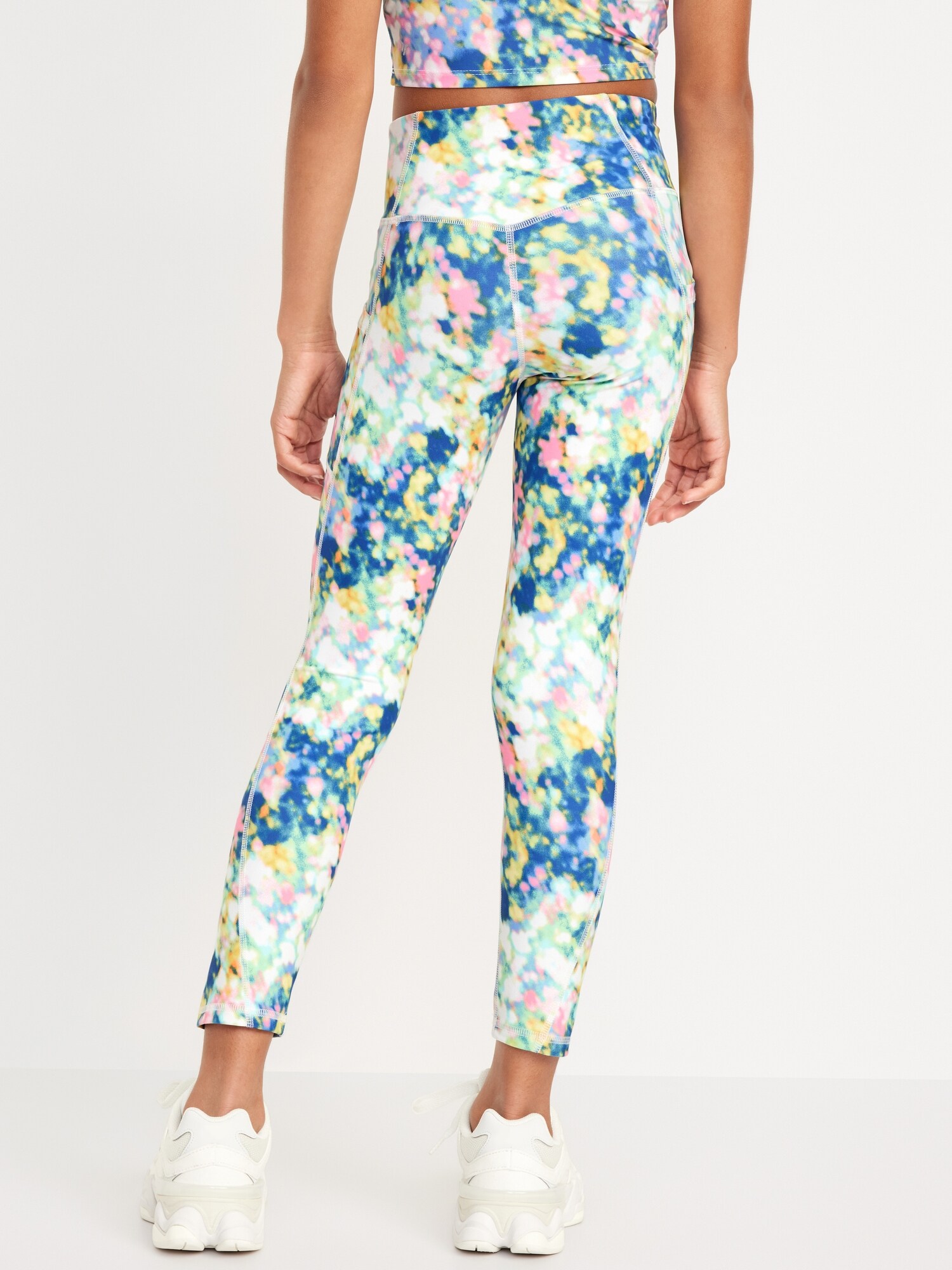 High-Waisted PowerSoft Side-Pocket Leggings for Girls | Old Navy