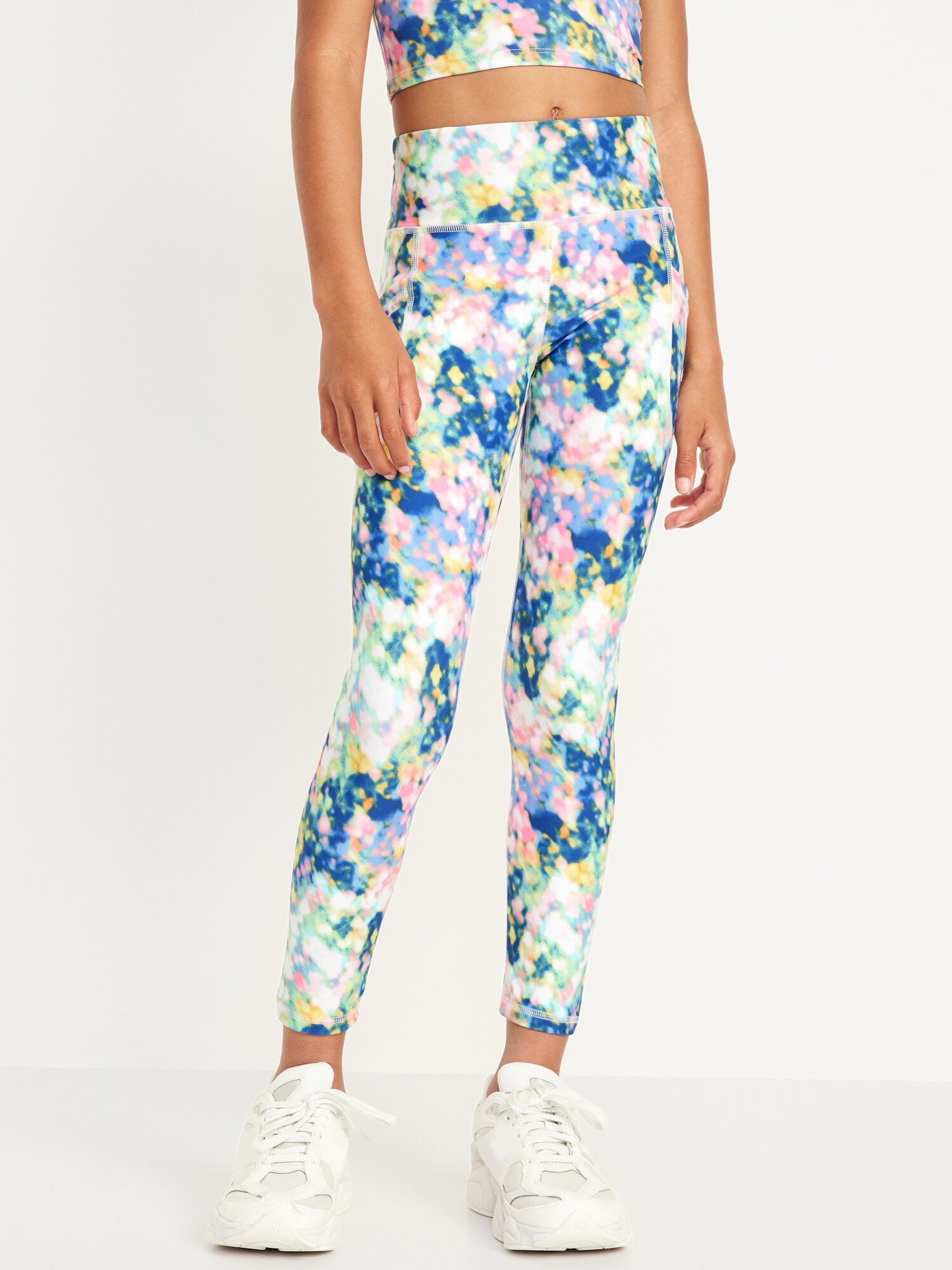 High-Waisted PowerSoft Side-Pocket Leggings for Girls | Old Navy
