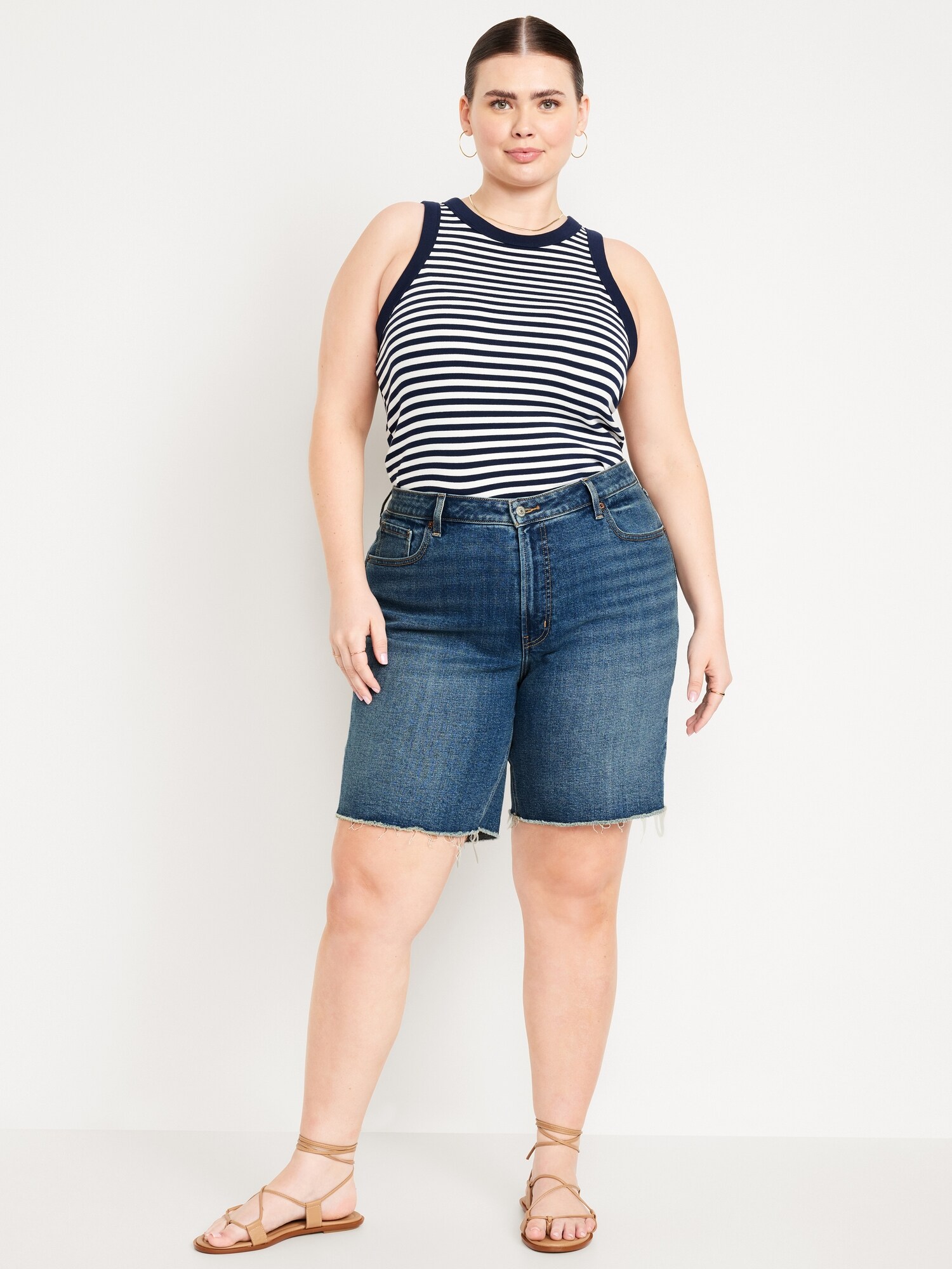 Short OG en denim à taille haute, entrejambe de 23 cm | Old Navy
